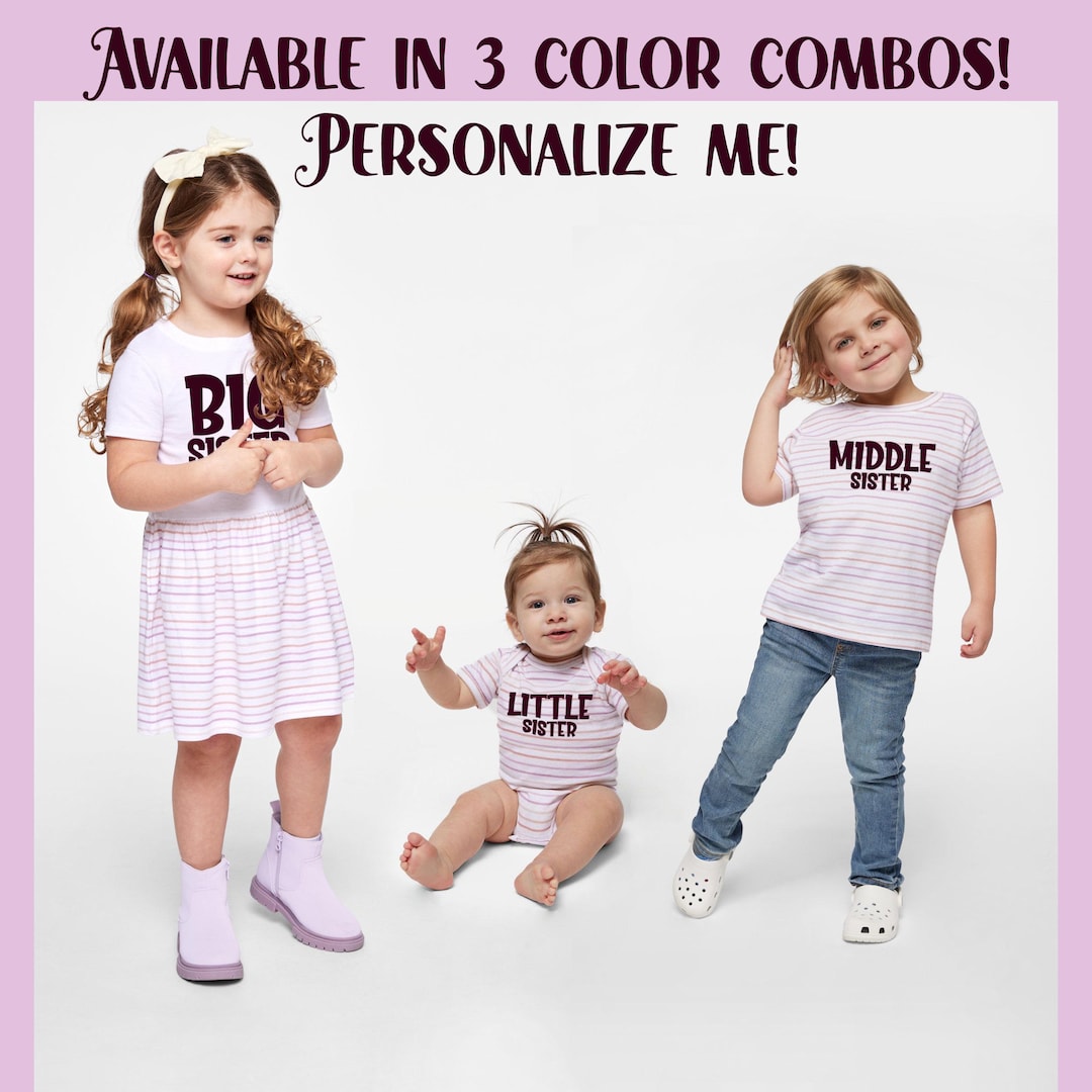 Personalized Matching Sibling Outfits: Brothers and Sister in Kids T ...