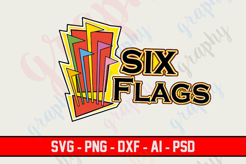 Six Flags SVG Six Flags America Png Six Flags Amusement Park - Etsy New ...