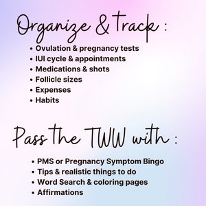IUI Printable Planner Guide & Activity Book for Intrauterine ...