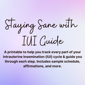 IUI Printable Planner Guide & Activity Book for Intrauterine ...