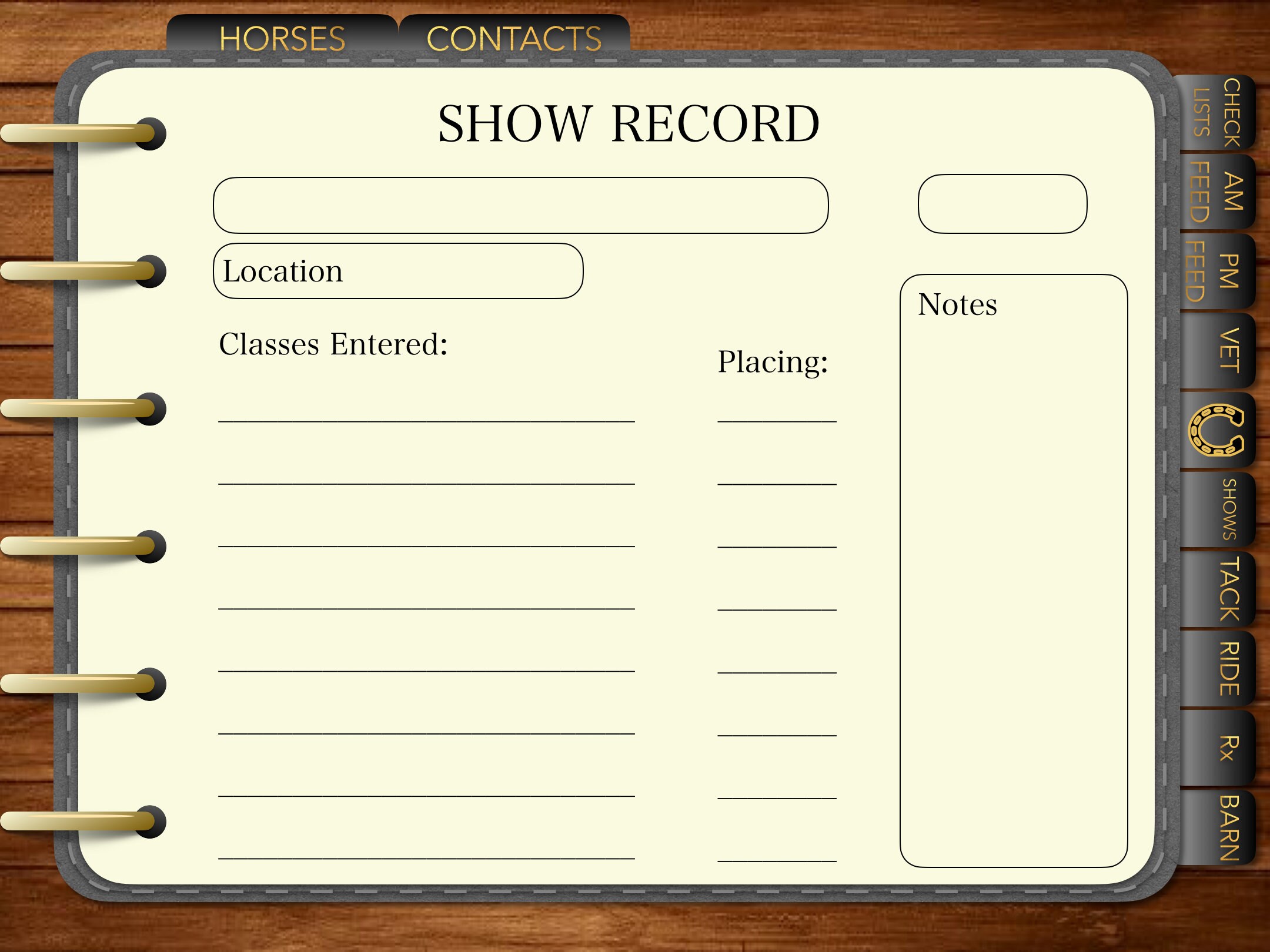 Digital Horse Record Keeping Planner, Ipad, Notability, Goodnotes - Etsy