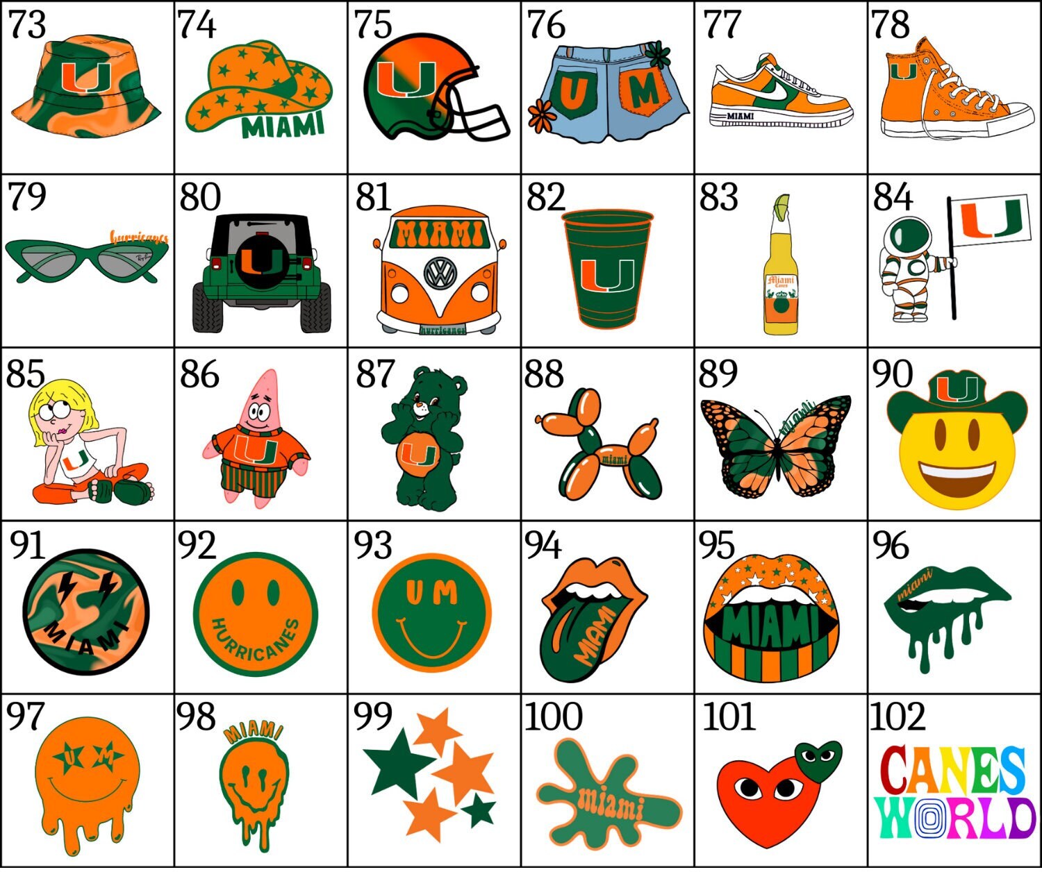 Miami Sticker Pack choose Your Own - Etsy