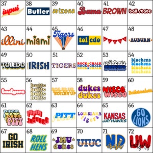 Custom College/university Sticker Pack choose Your Own NEW DESIGNS - Etsy