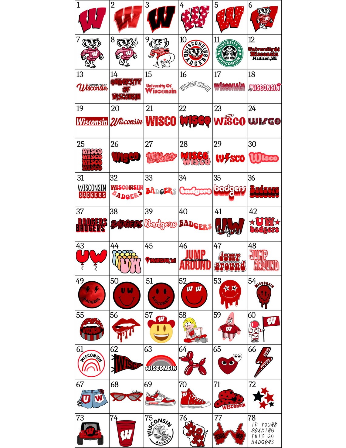 Wisconsin Sticker Pack choose Your Own - Etsy