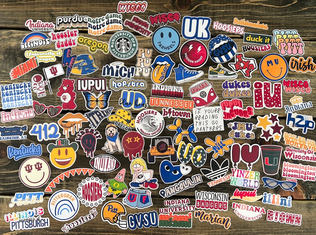 Custom College/university Sticker Pack choose Your Own NEW DESIGNS - Etsy