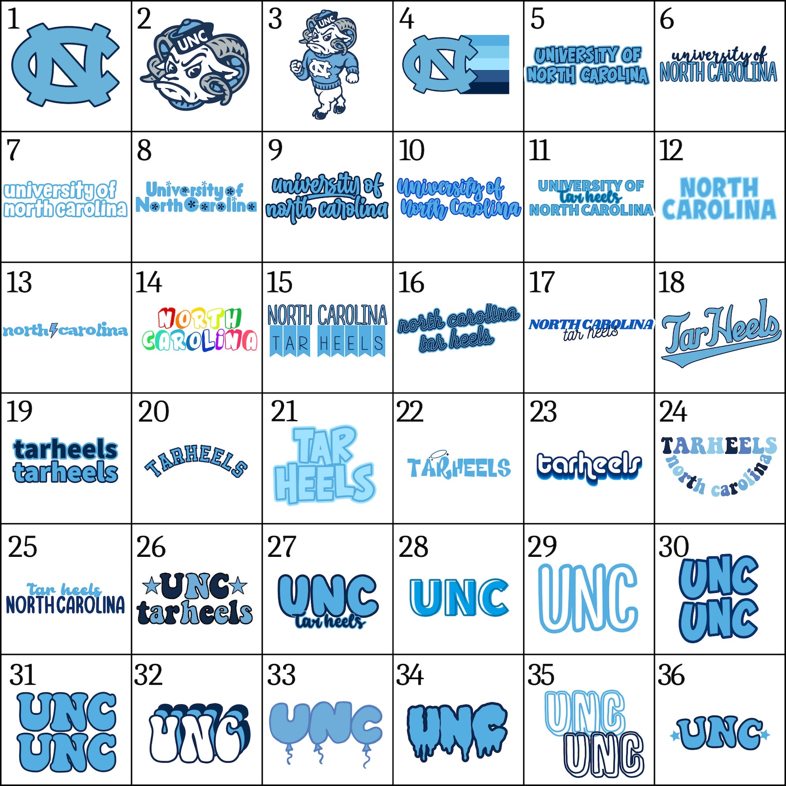 North Carolina Sticker Pack choose Your Own - Etsy