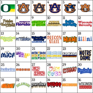 Custom College/university Sticker Pack choose Your Own NEW DESIGNS - Etsy