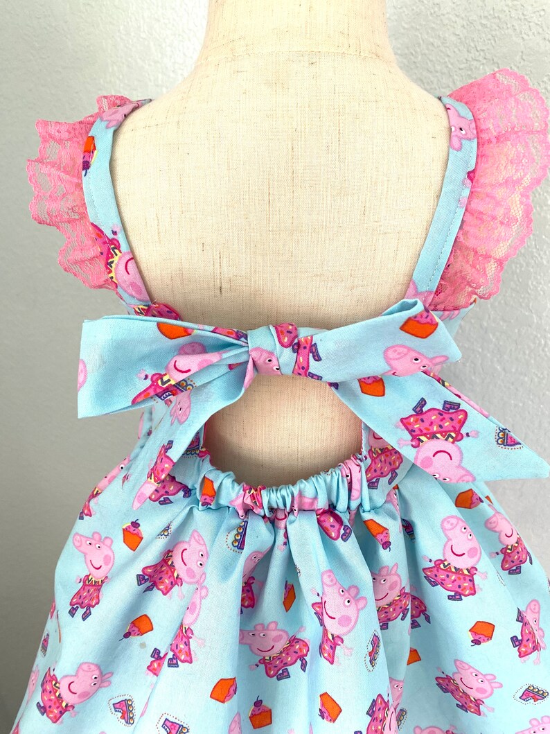 Toddler Custom Birthday Peppa Pig Dress Cartoon Dress Custom - Etsy
