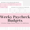 Minimal 5 Week Paycheck Planner Weekly Paycheck Budget Template Monthly ...
