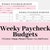 Minimal 5 Week Paycheck Planner Weekly Paycheck Budget Template Monthly ...