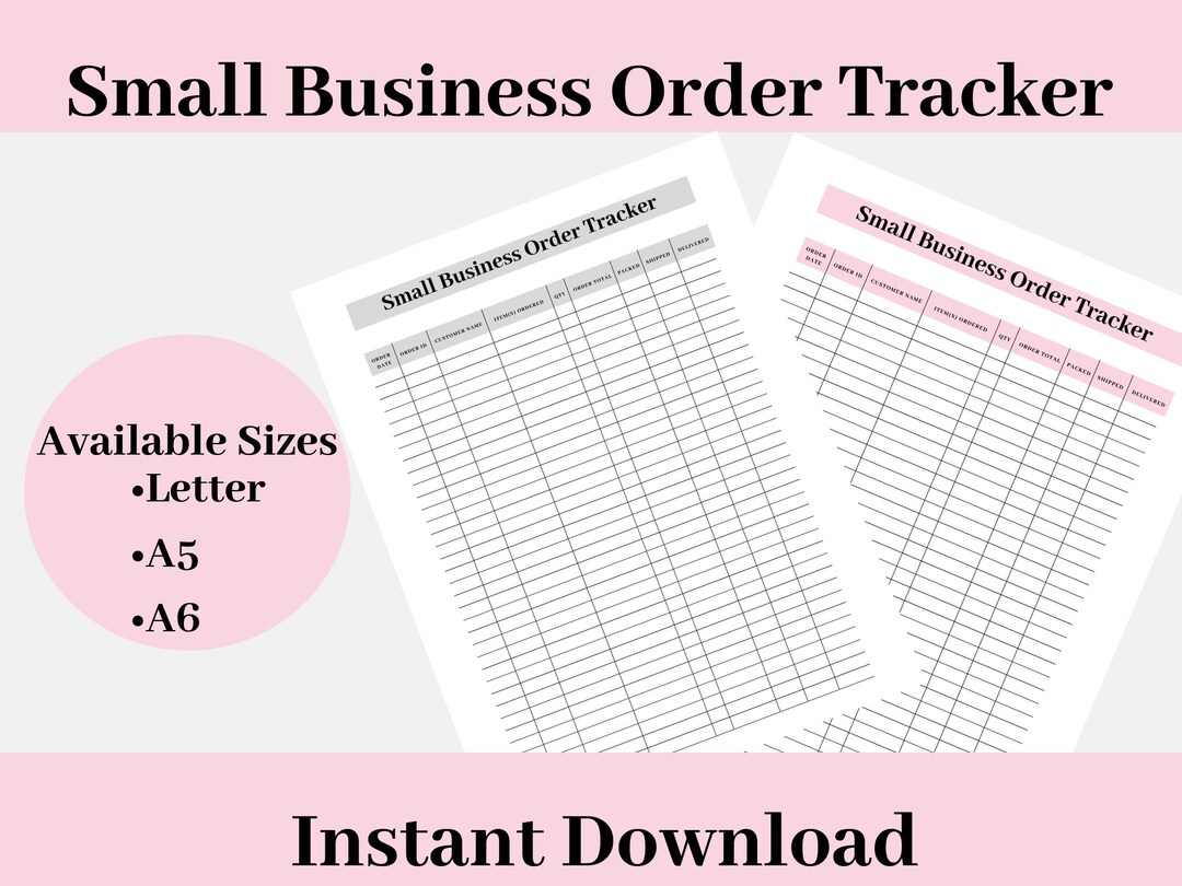 Small Business Order Tracker | Order Tracker Template| Small Business ...