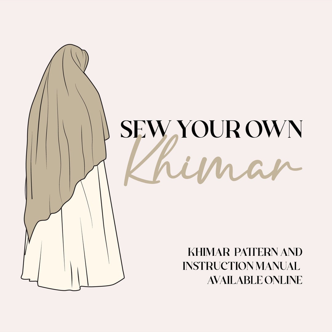 Women's Khimar - Sewing Template PDF | Khimar Sewing Pattern PDF ...