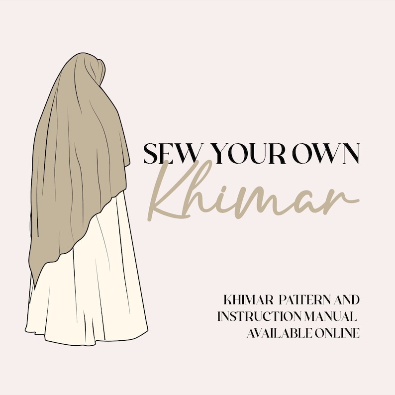 Women's Khimar - Sewing Template PDF | Khimar Sewing Pattern PDF ...