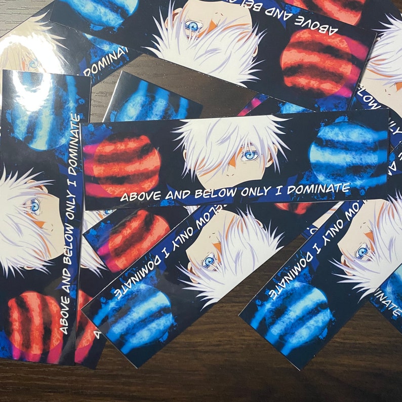 Gojo Above & Below Slap Sticker - Jujutsu Kaisen Anime - Etsy