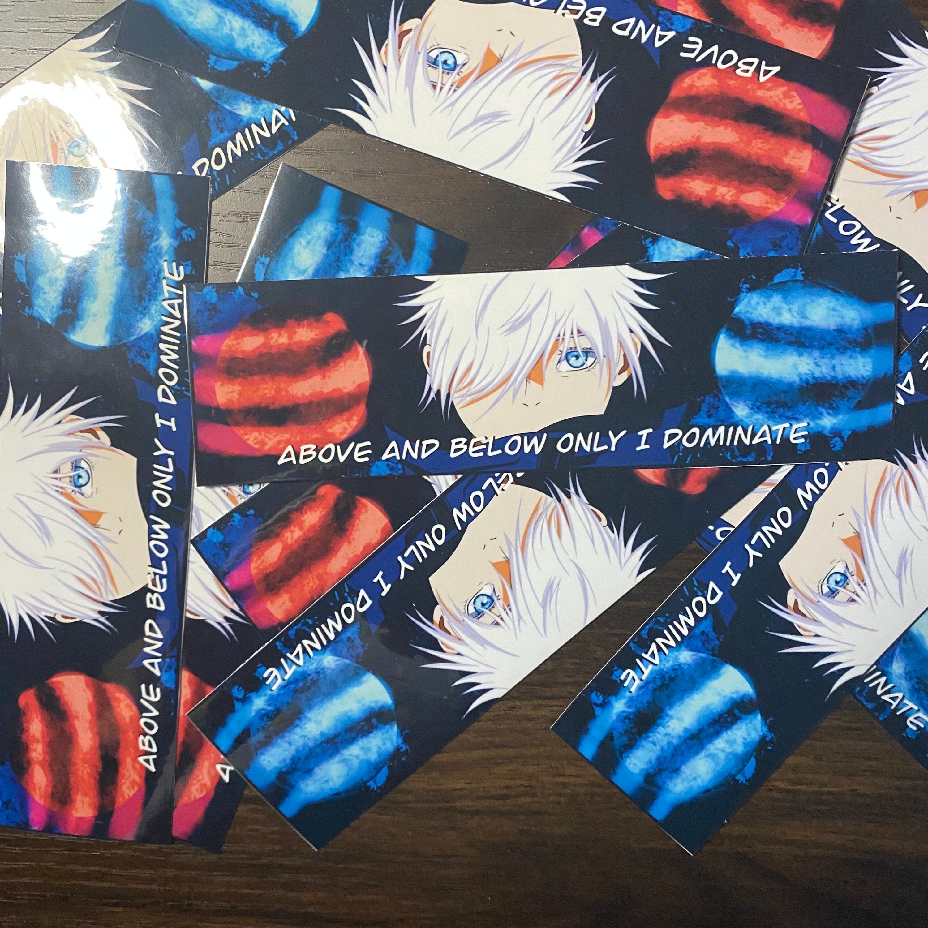 Gojo Above & Below Slap Sticker Jujutsu Kaisen Anime - Etsy