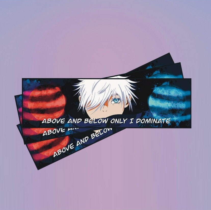 Gojo Above & Below Slap Sticker Jujutsu Kaisen Anime - Etsy