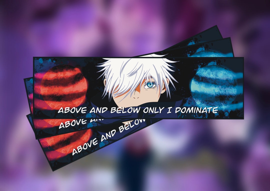 Gojo Above & Below Slap Sticker - Jujutsu Kaisen Anime - Etsy