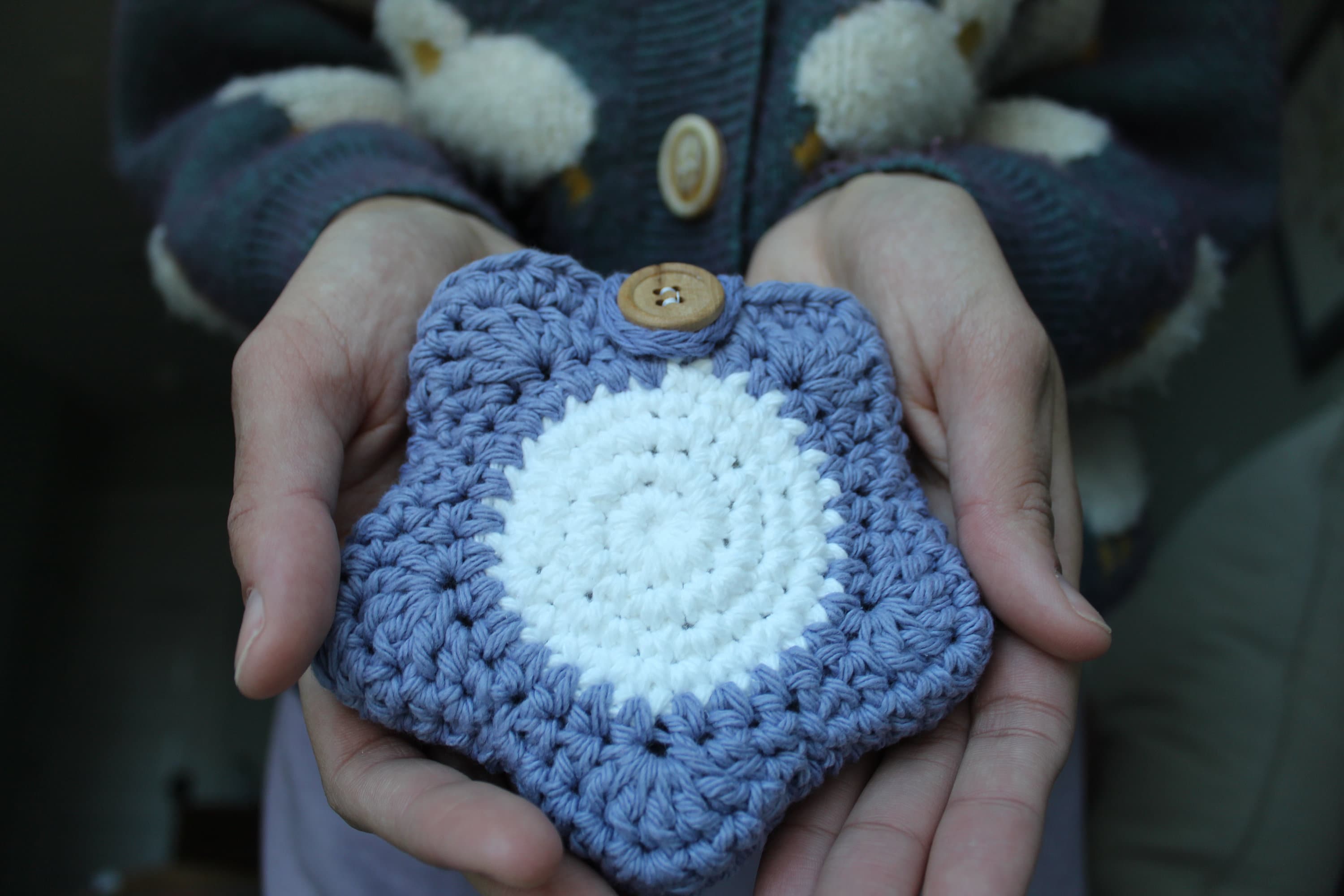 Crocheted Flower Pouch - Etsy