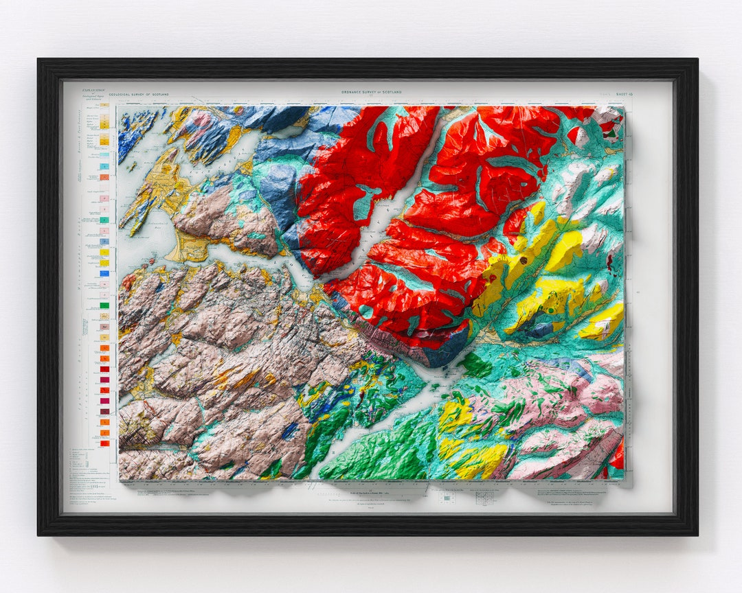 Loch Etive Topographic Map / Giclée Fine Art Print / Ben - Etsy