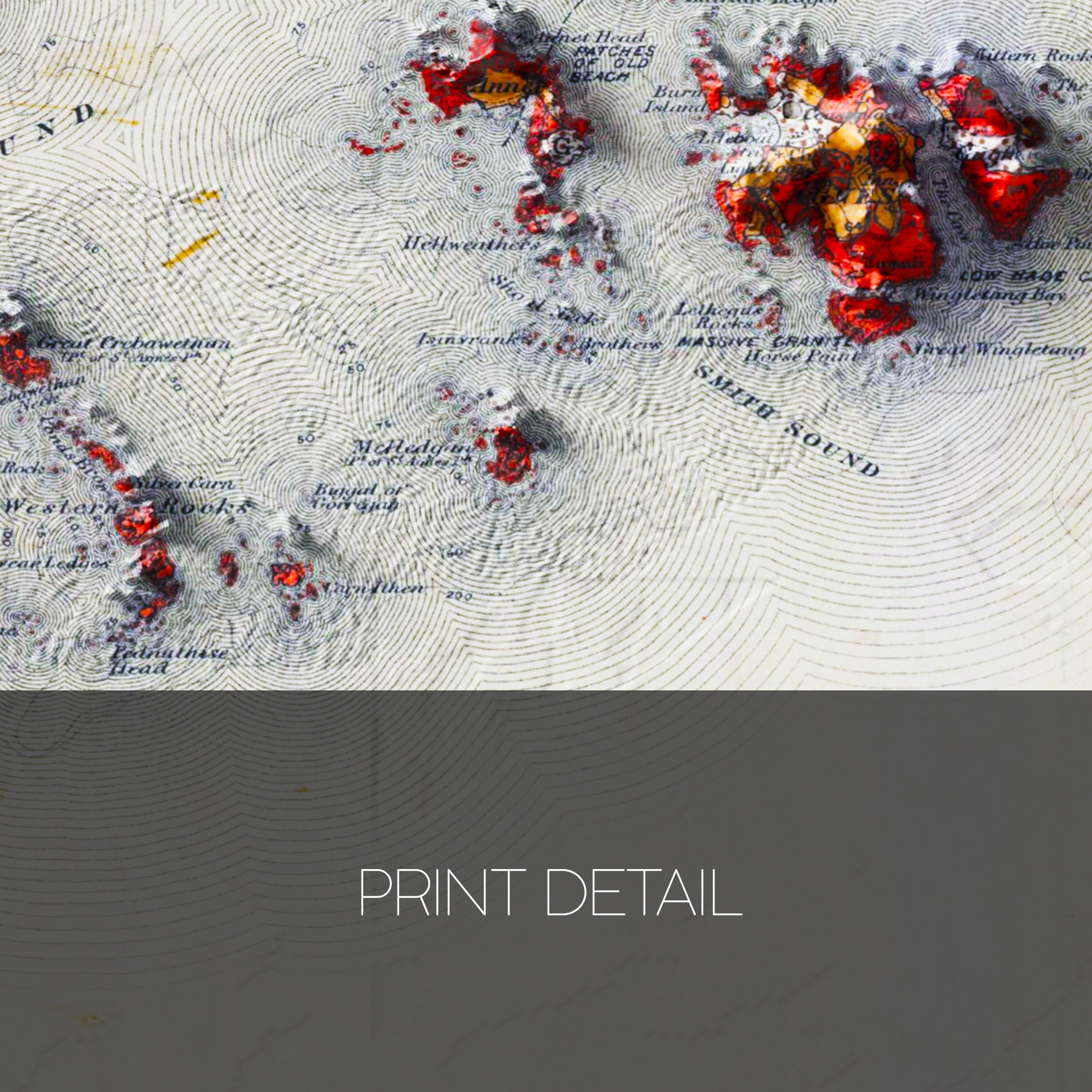 Isles of Scilly Topographic Map / Giclée Fine Art Print / Tresco, St ...