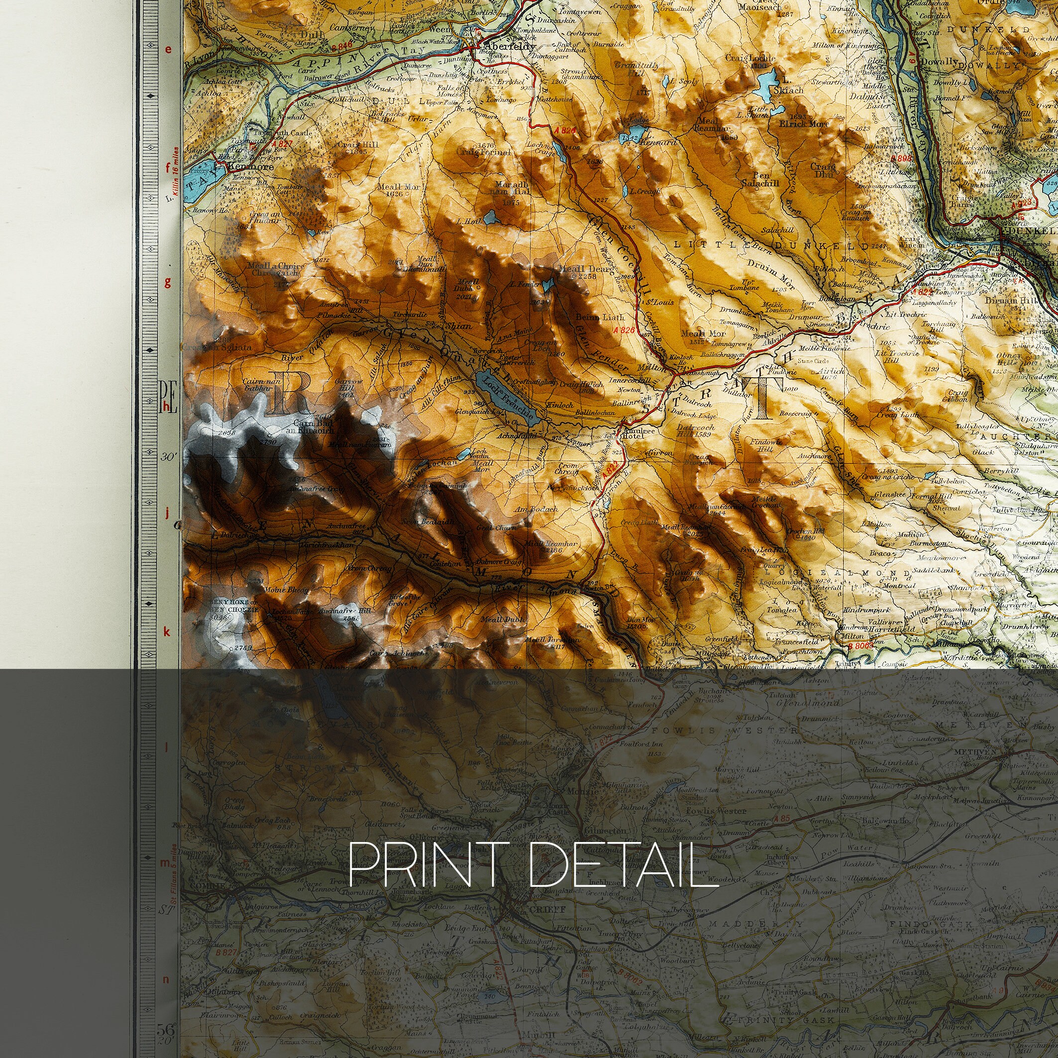 Firth of Tay Topographic Map / Giclée Fine Art Print / Dundee - Etsy