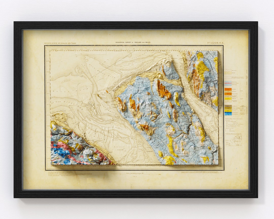 Wirral Topographic Map / Liverpool Birkenhead Wallasey - Etsy