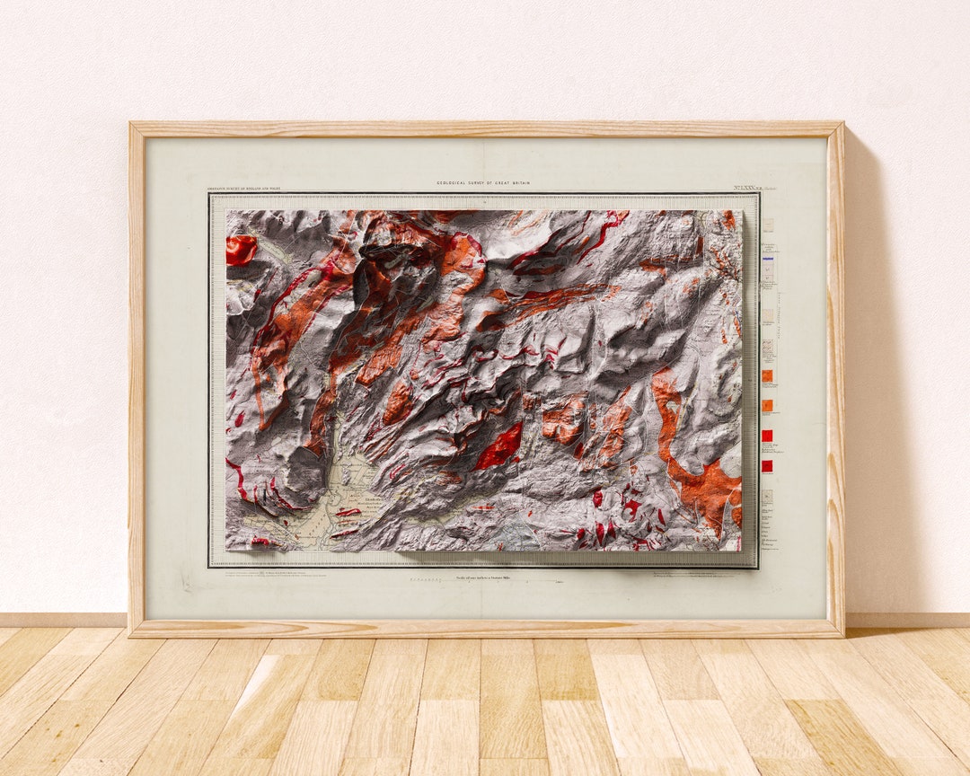 Snowdonia Topographic Map / Porthmadog, Harlech, Beddgelert, Maentwrog ...