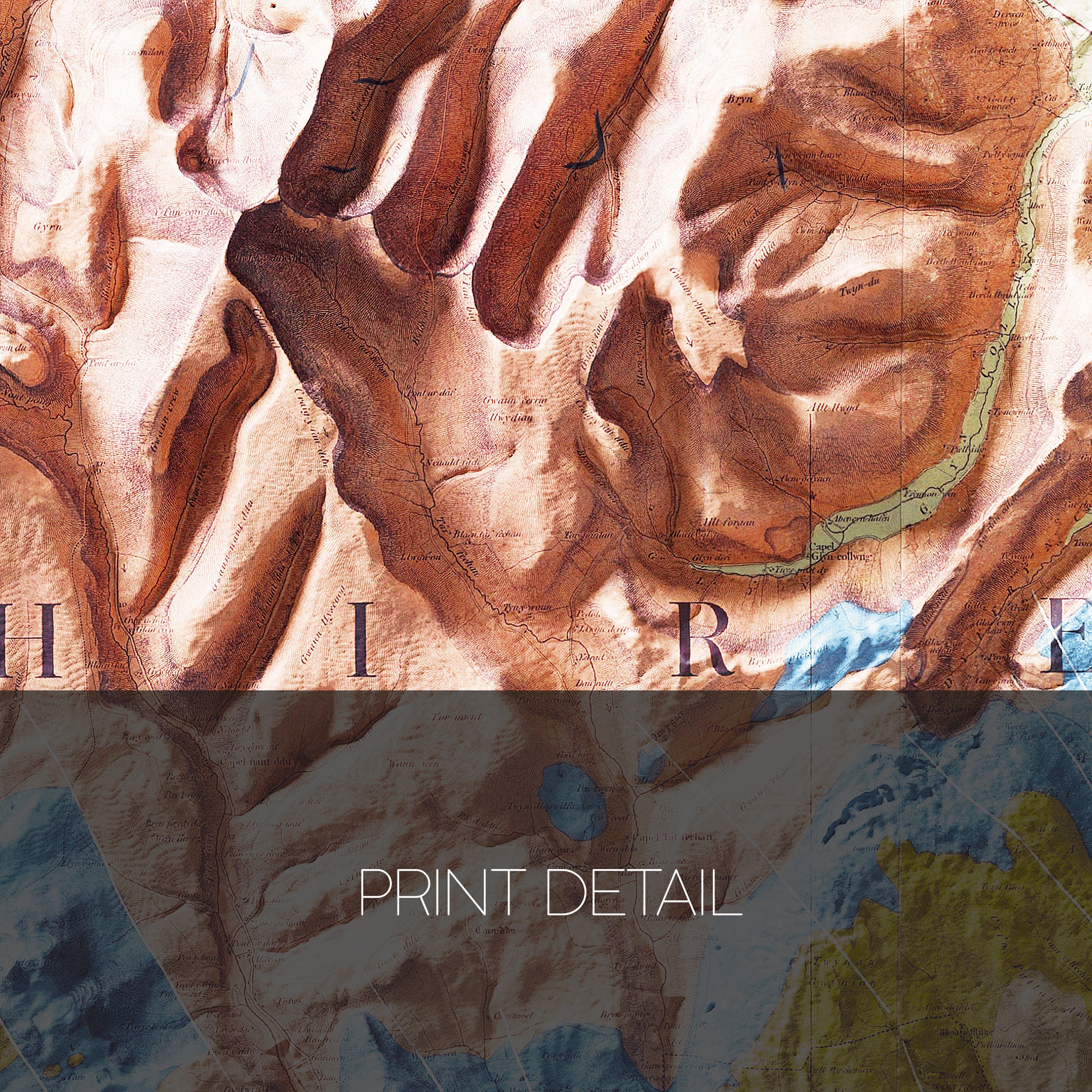 Brecon Beacons Topographic Map / Giclée Fine Art Print / Pen Y - Etsy UK