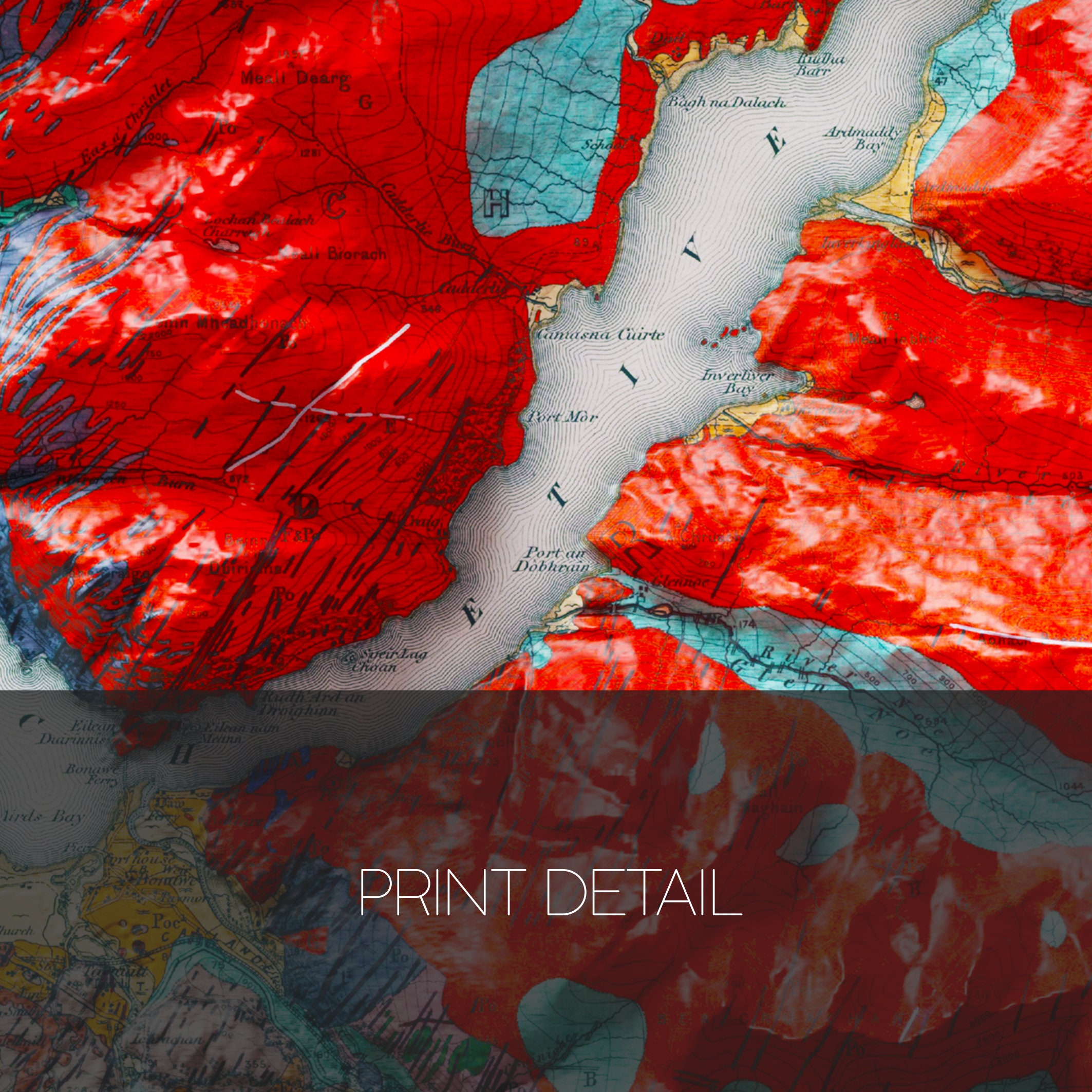 Loch Etive Topographic Map / Giclée Fine Art Print / Ben - Etsy