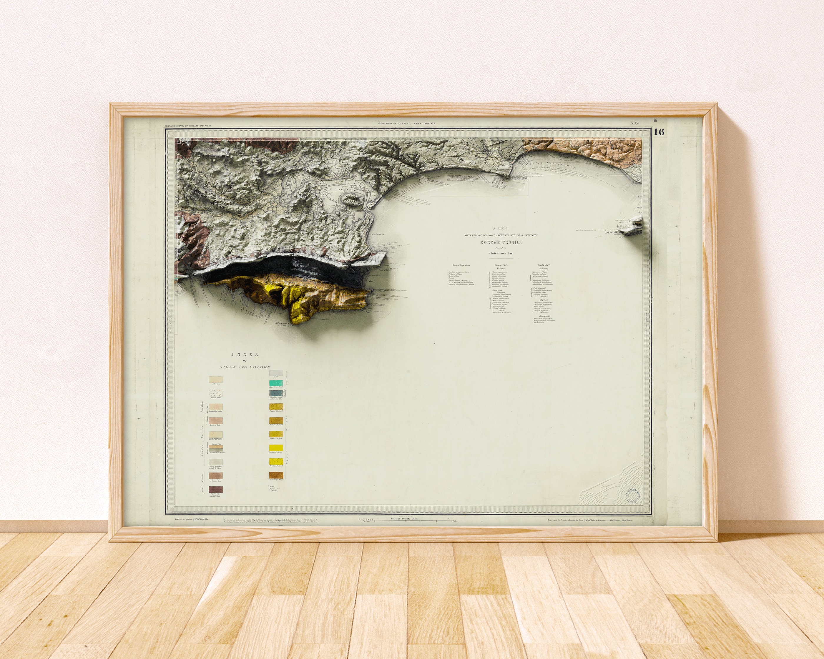 Christchurch Bay Topographic Map / Bournemouth Poole - Etsy UK