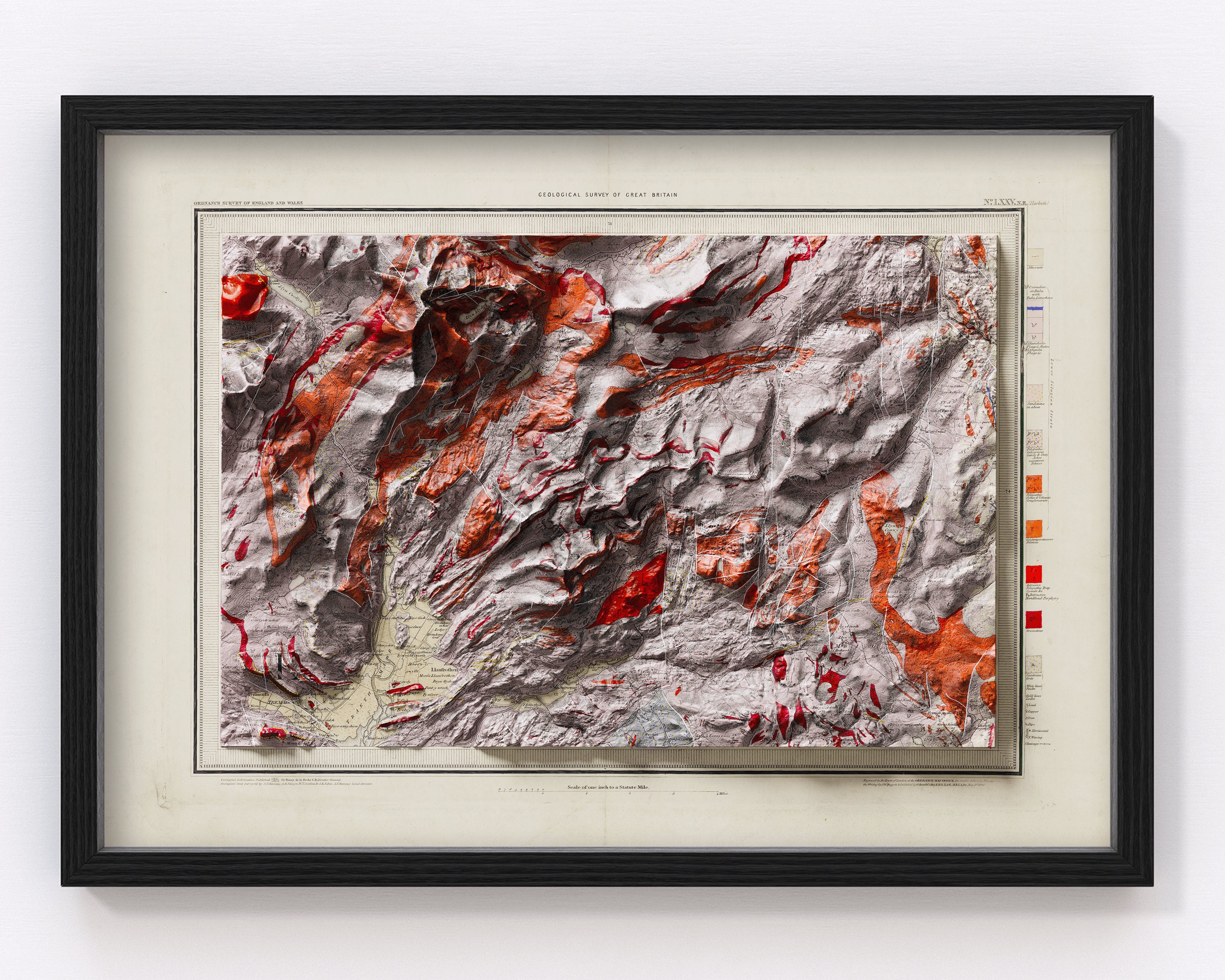 Snowdonia Topographic Map / Porthmadog, Harlech, Beddgelert, Maentwrog ...