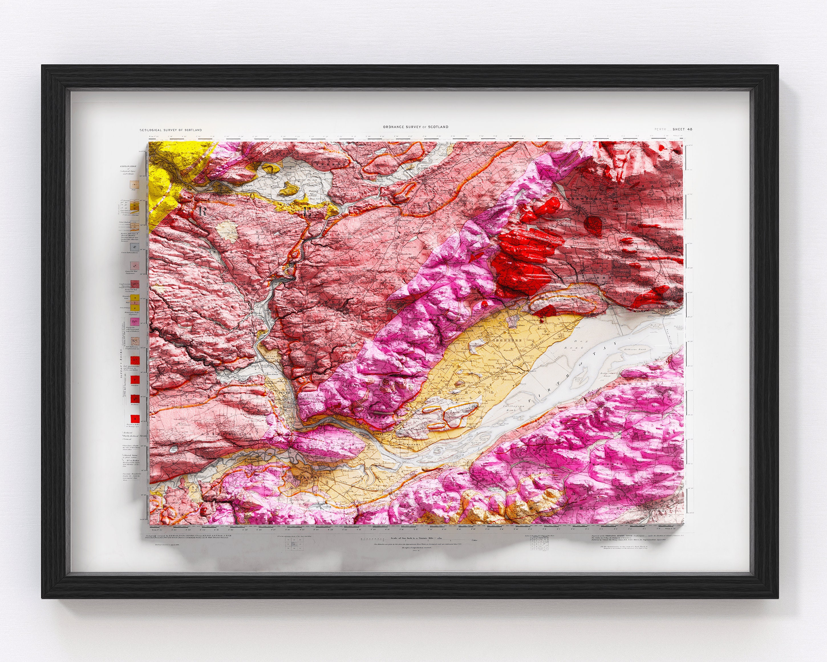 Perth Topographic Map / Giclée Fine Art Print / Perthshire - Etsy