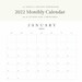 Monthly Calendar Printable Landscape, Minimalist Calendar Template ...