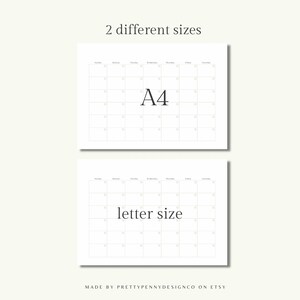 Monthly Calendar Printable Landscape, Minimalist Calendar Template ...