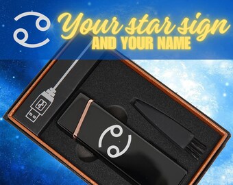 Cancer Zodiac Star Sign Custom Engraved Lighter Personalised Lighter ...