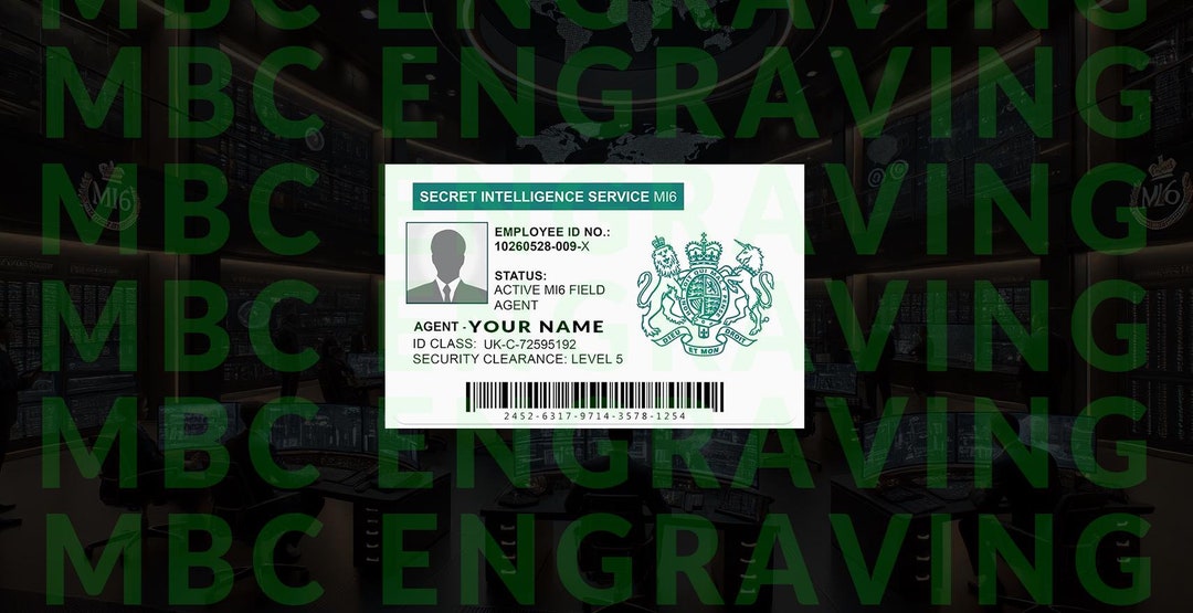 MI6 ID Cosplay Custom Card Portrait - Etsy