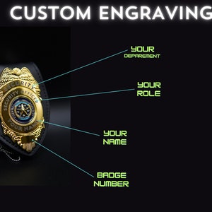 Engraved Security Style Badge Gold - Etsy UK