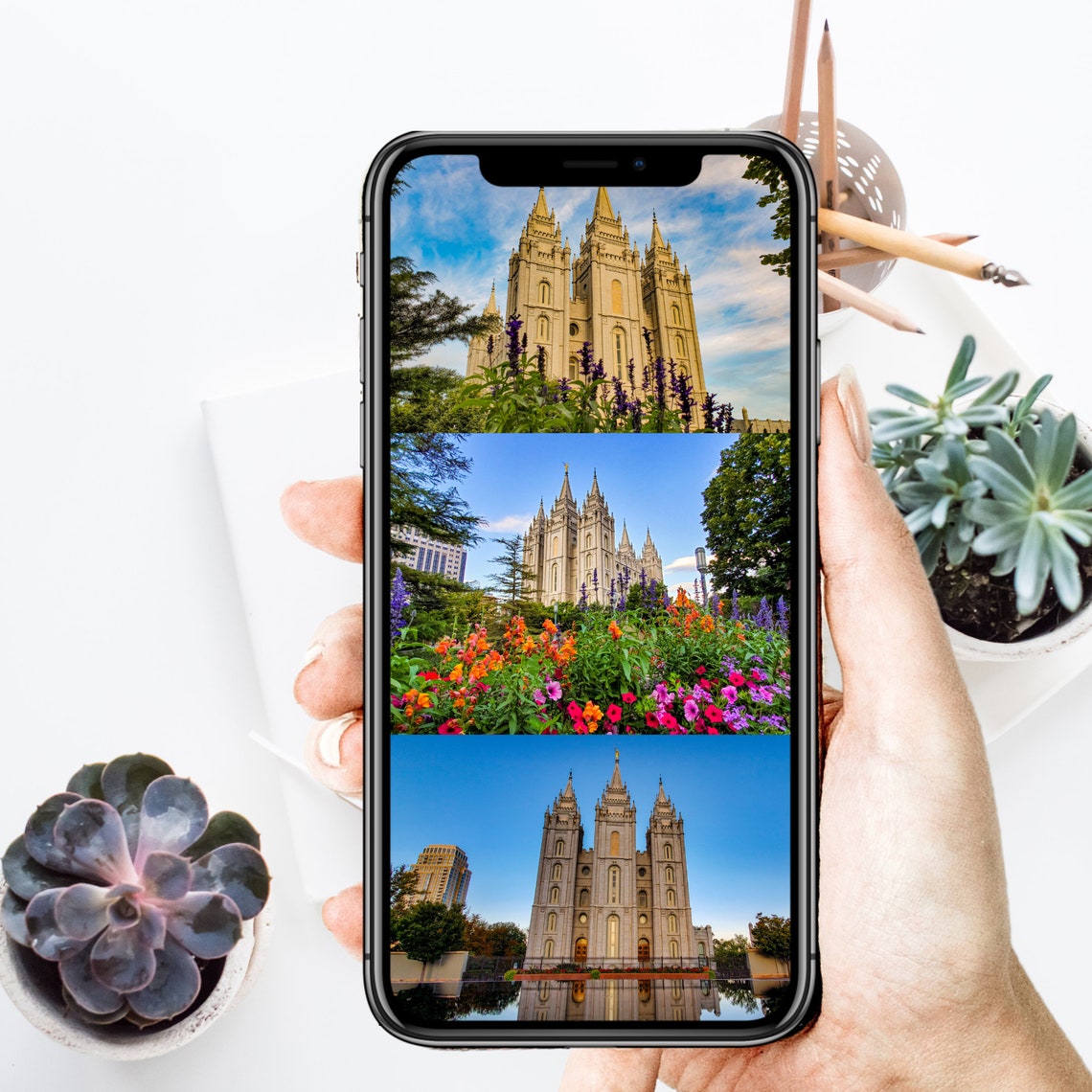 Salt Lake Temple LDS Phone Wallpaper Multiple Photos - Etsy