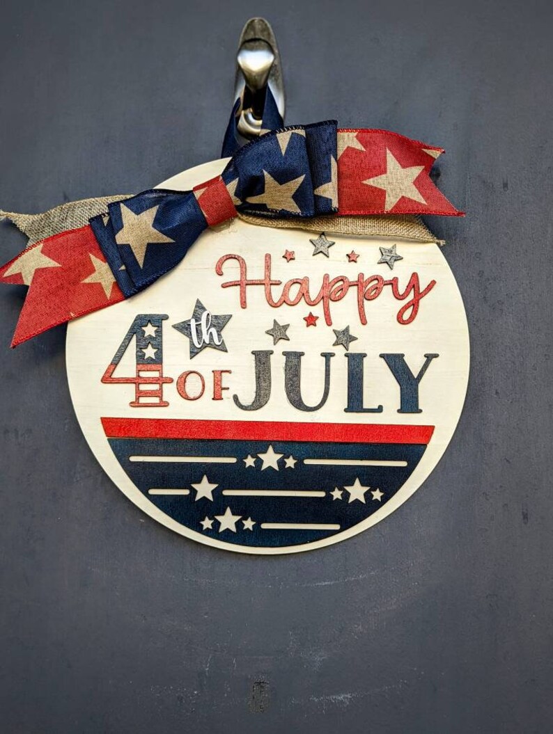 Happy 4th of July Patriotic Sign - Etsy