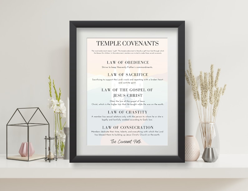 Endowment Temple Covenants - the Covenant Path - Digital Download - Etsy