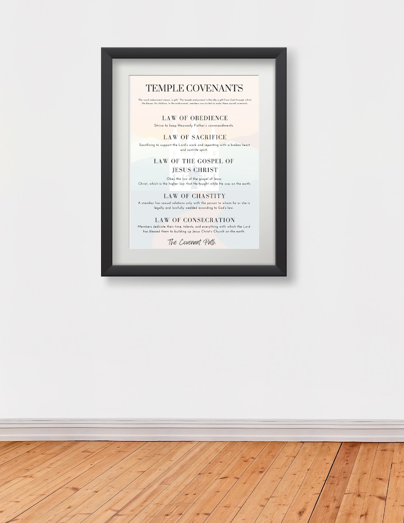 Endowment Temple Covenants - the Covenant Path - Digital Download - Etsy