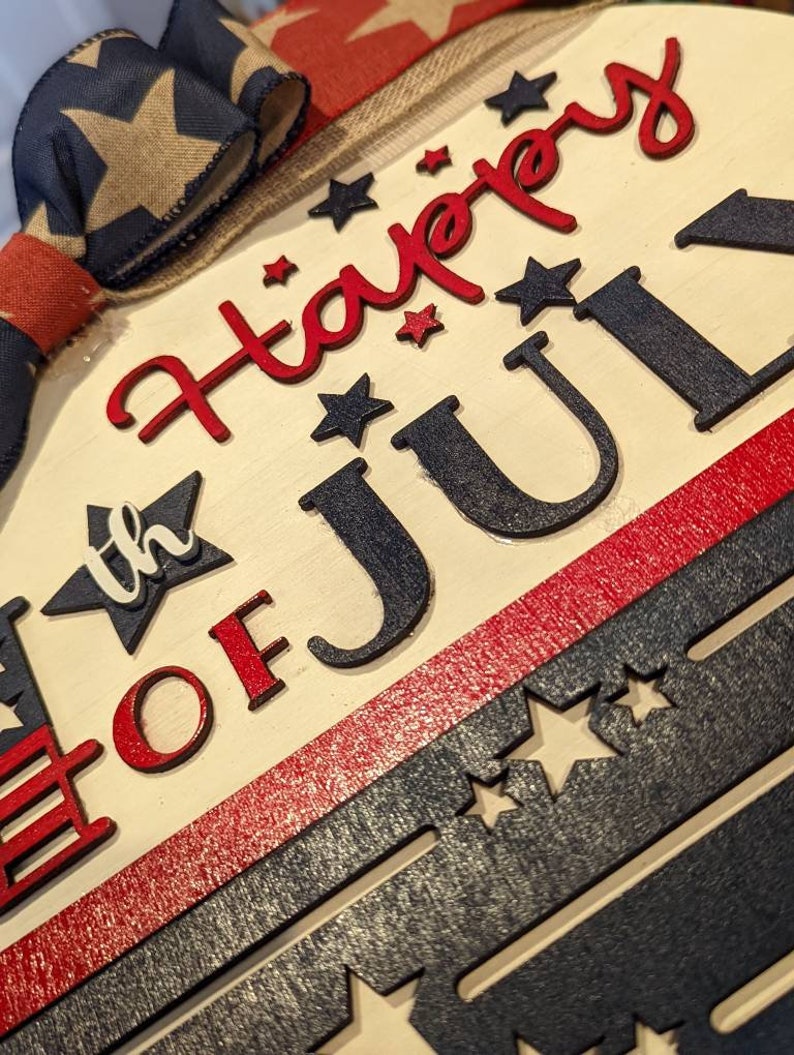 Happy 4th of July Patriotic Sign - Etsy