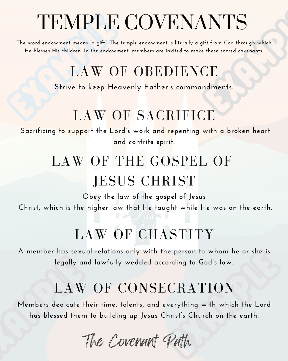 CUSTOM - Endowment Temple Covenants - the Covenant Path - Digital ...