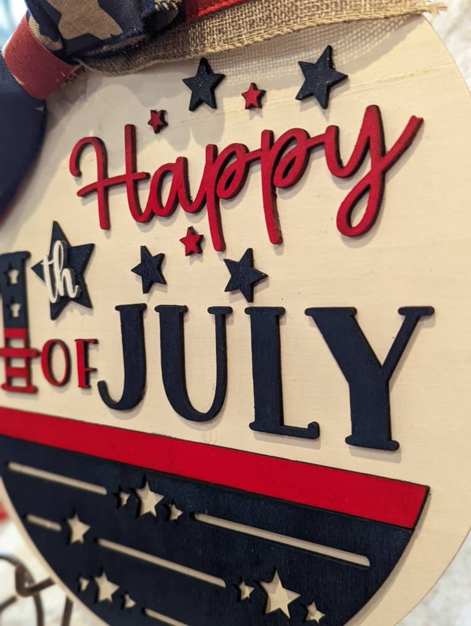Happy 4th of July - Patriotic Sign - Etsy