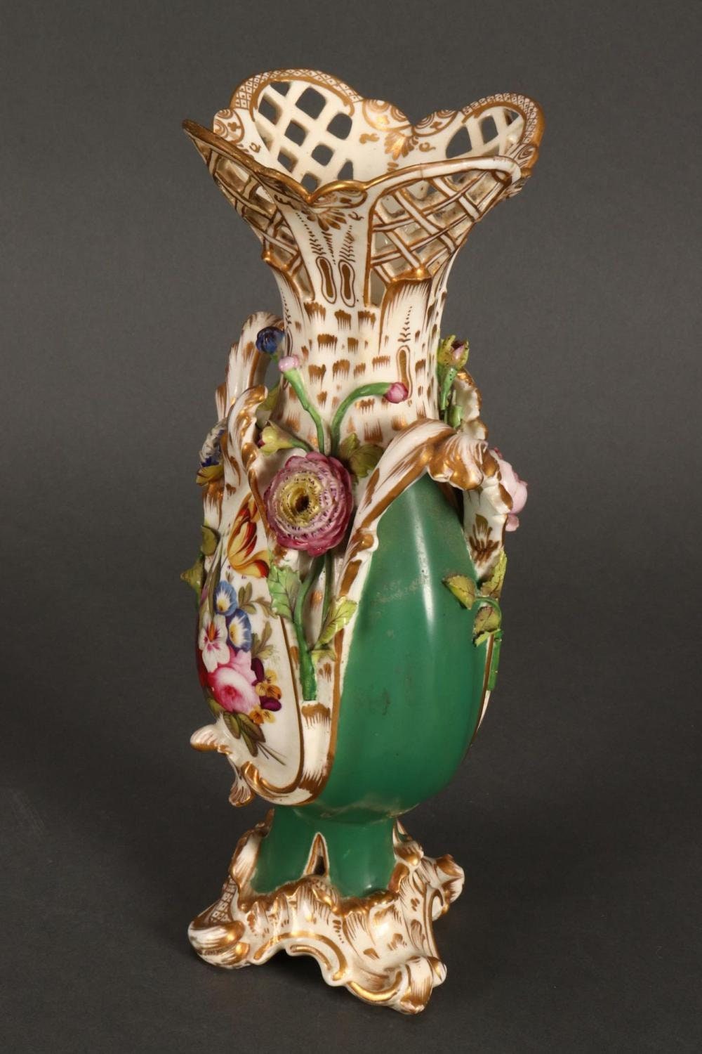 Antique 19th Century English Coalport Rococo Porcelain Green - Etsy