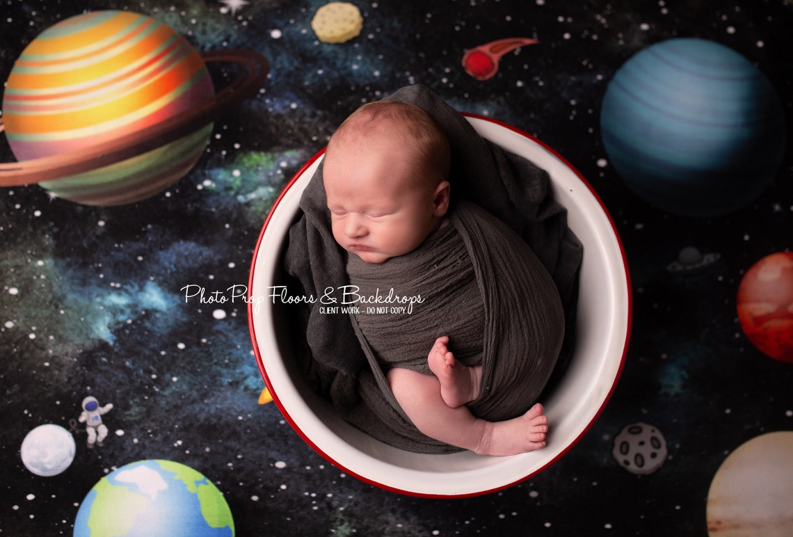 Outer Space Planets Galaxy Newborn Photography MINI BACKDROP ...