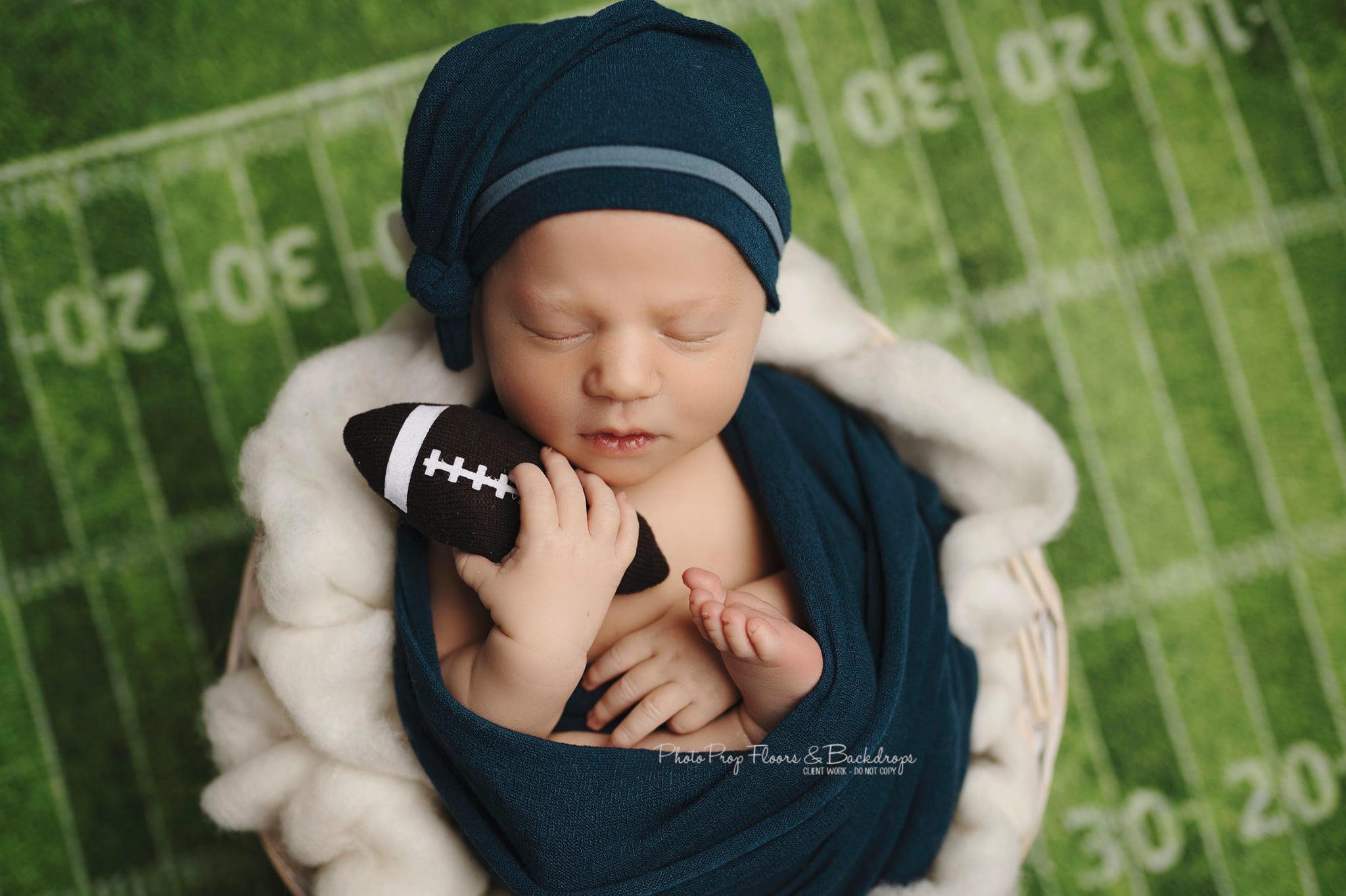 Grass Football Field Newborn Photography MINI BACKDROP / FLOORDROP ...