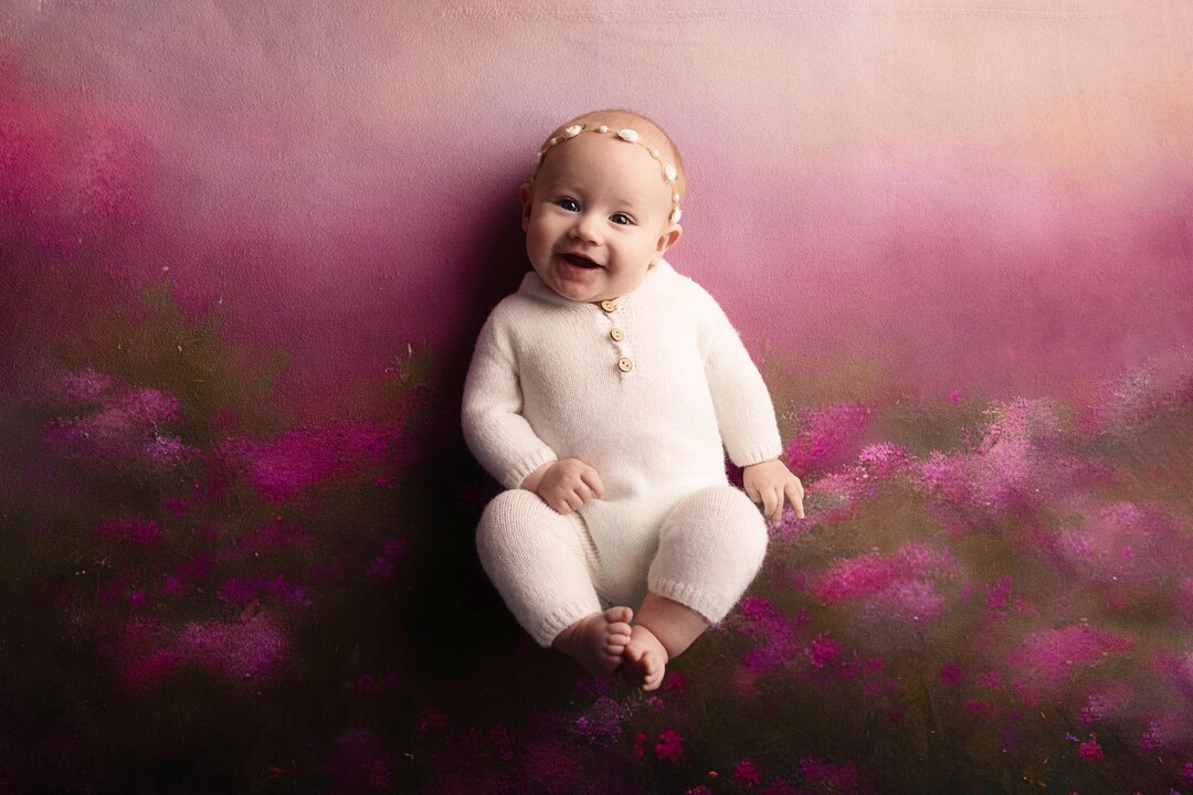 Purple Flowers Newborn Mini Photography Backdrop / Floordrop - Posing ...
