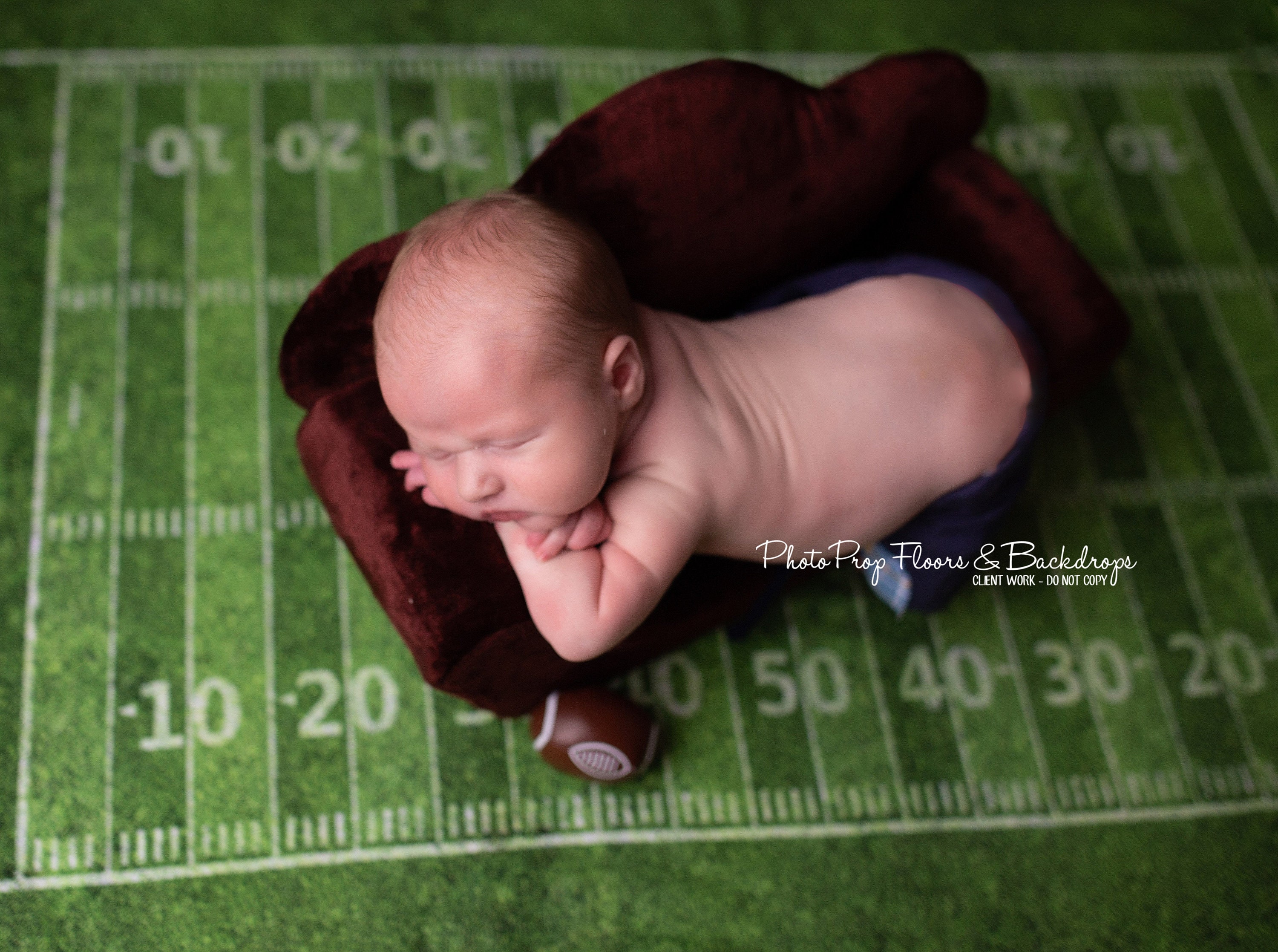 Grass Football Field Newborn Photography MINI BACKDROP / FLOORDROP ...