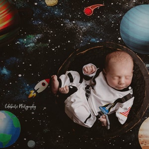 Outer Space Planets Galaxy Newborn Photography MINI BACKDROP ...
